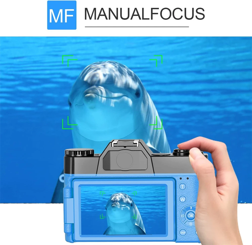 Macro Lens 4K Digital Camera Flip Screen Selfie Camcorder 48MP Youtube ...