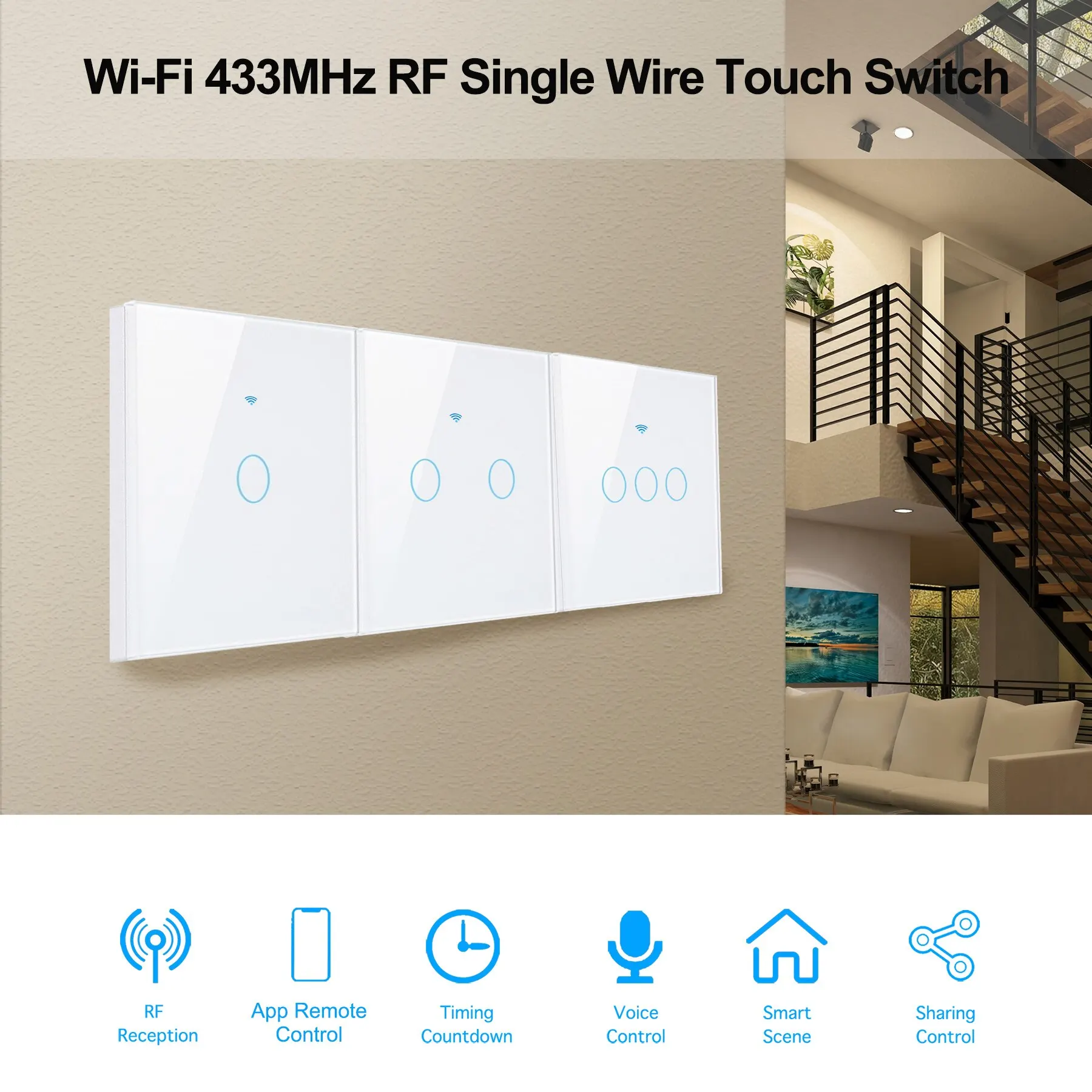 Work With Tuya WiFi Smart Switch Works With Alexa With/Without Neutral ...