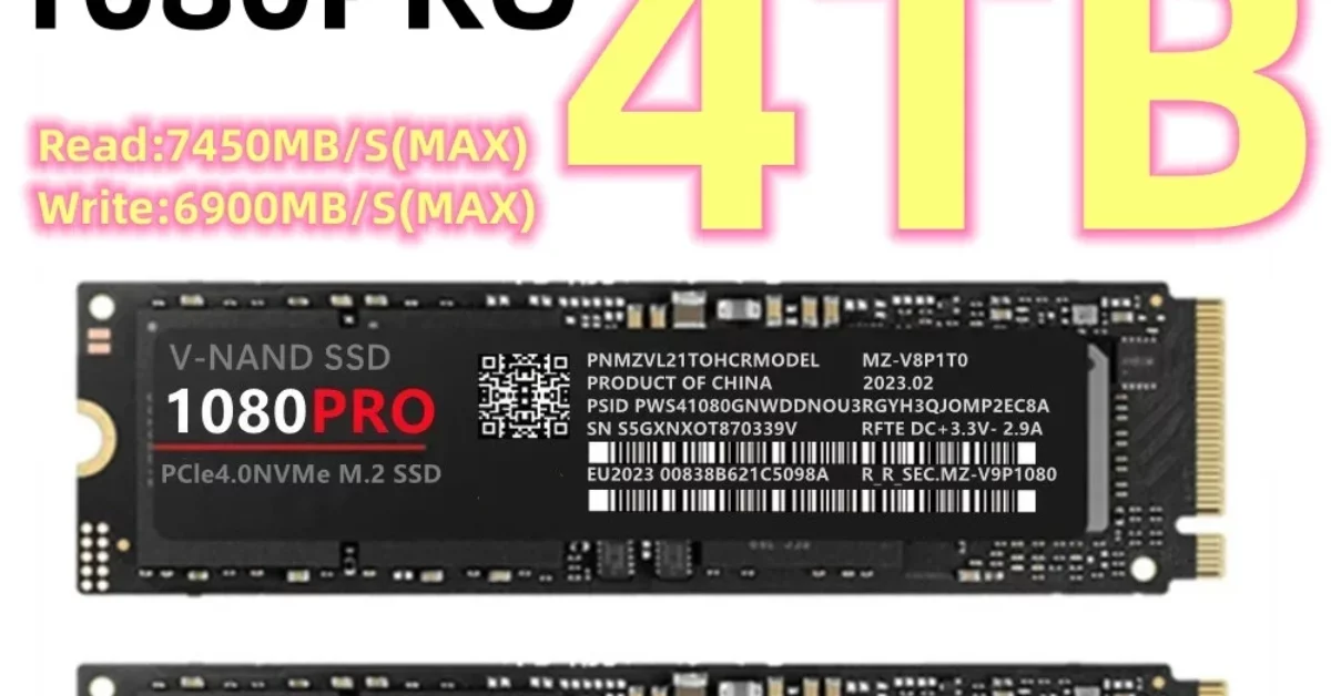 1080PRO 4TB 2TB 1TB Original SSD M.2 2280 PCIe 4.0 NVME NGFF Read Solid ...