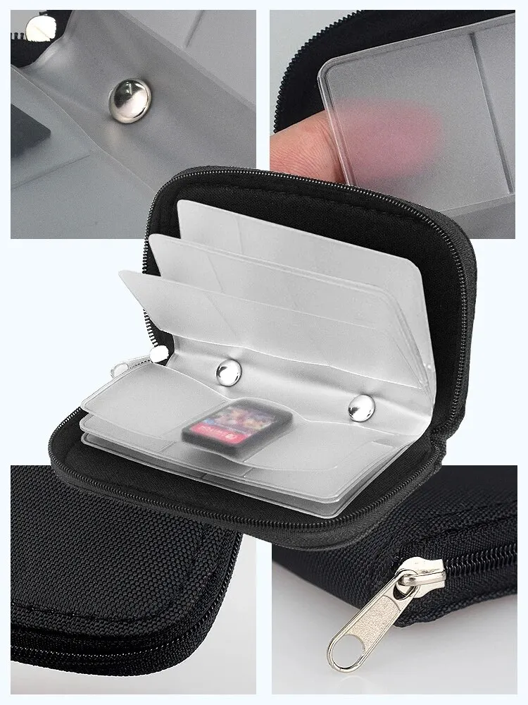 Memory Card Storage Bag Carrying Case Holder Wallet 22 Slots for CF/SD ...