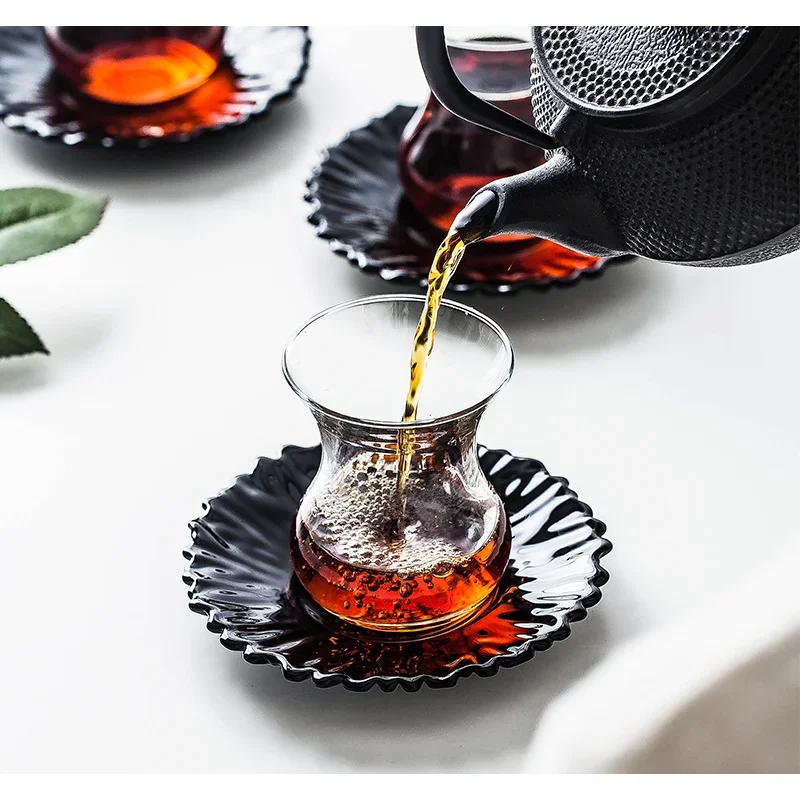 1 or 4 Piece Set Glass Coffee Cup Turkish Red Tea Cup Men's Household ...