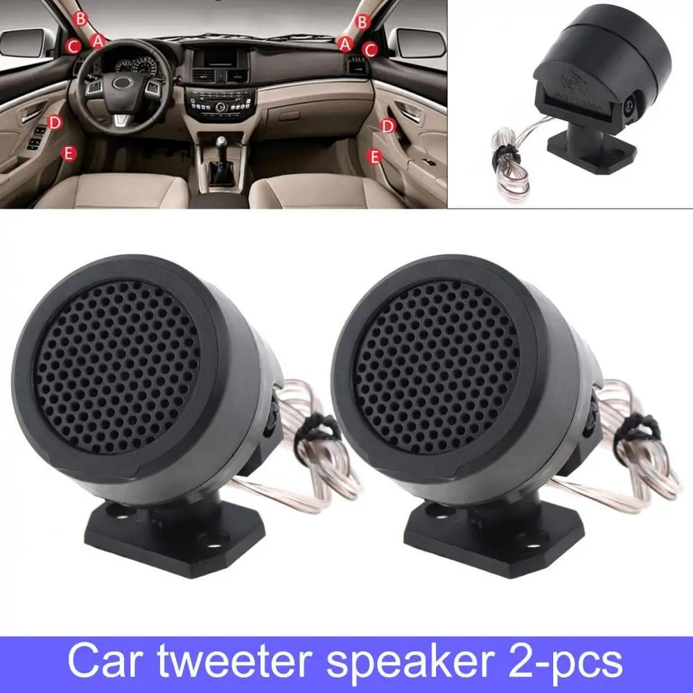 2 Pcs 500W Pre-Wired Tweeter Speakers Car Audio System Vehicle Door ...