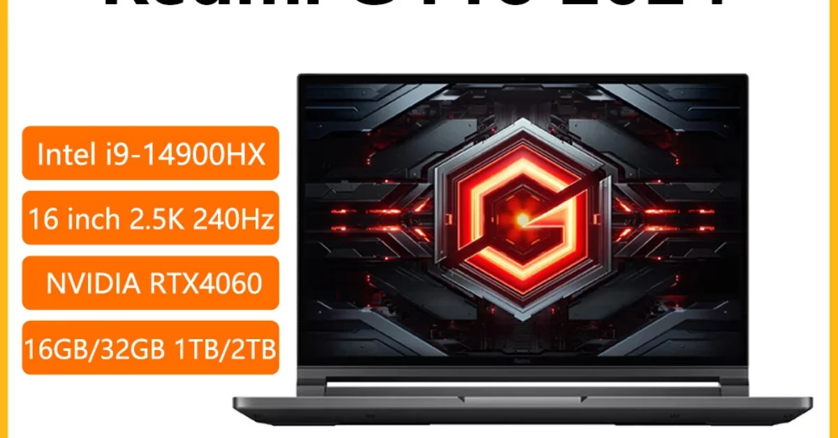2024 Xiaomi Redmi G Pro Gaming Laptop 16 Inch 2.5K 240Hz E-Sports ...