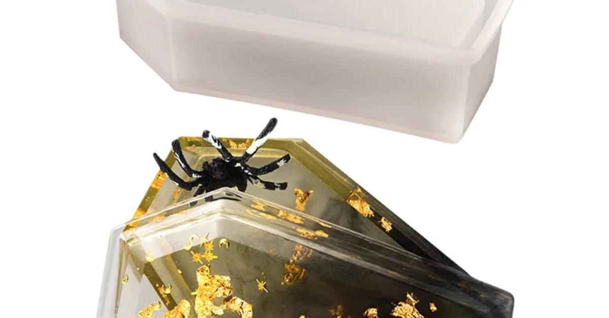 DM699 Coffin Storage Box Silicone Mold Epoxy Halloween Theme Casket ...