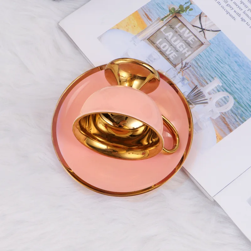 Turkey Style Goblets Modern Luxury Gold-plated Coffee Cup Set High ...