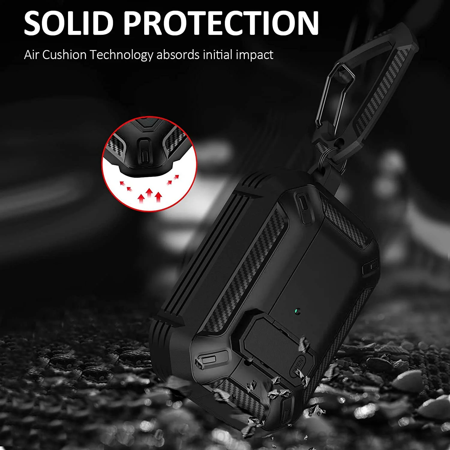 carbon fibre for Airpods Pro 2 Case With Switch headset Case Shockproof ...