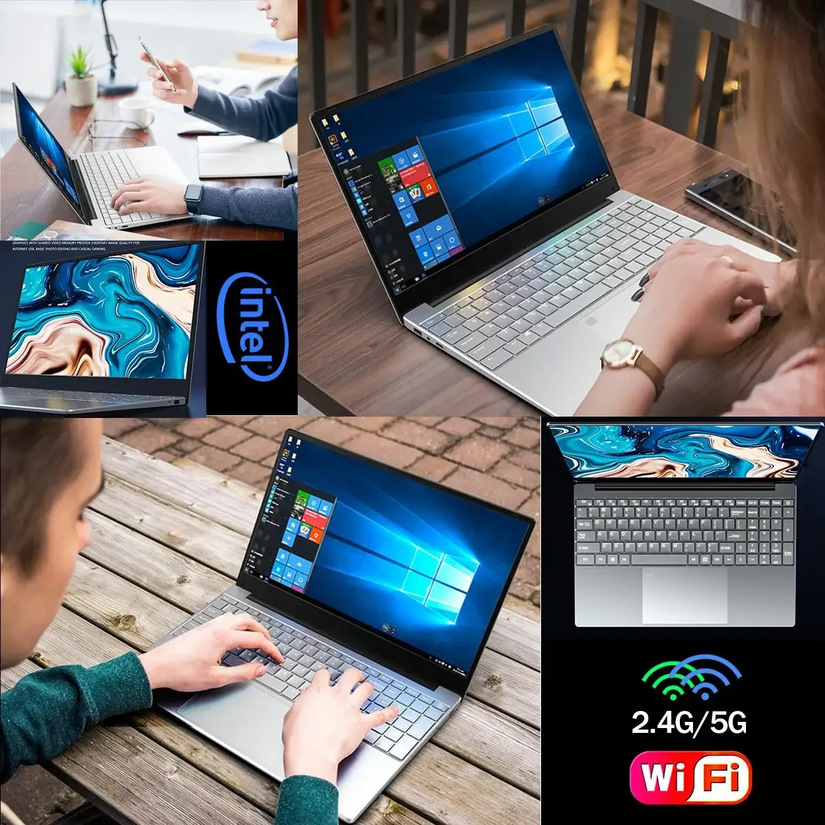 14.1'' Office Gaming Laptop Computer Windows 11 16GB DDR4 512GB SSD ...