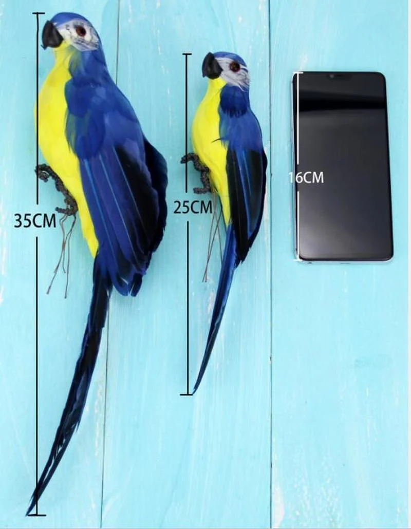 25/35cm Creative Handmade Simulation Parrot Animal Bird Garden Props ...