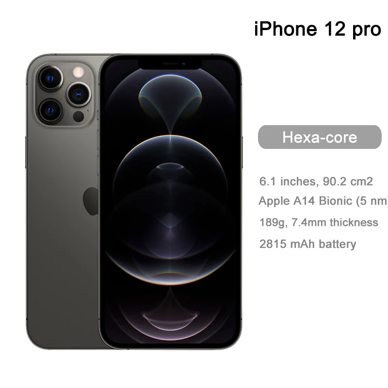 Original Unlocked Apple iPhone 12 Pro Face ID 5G Hexa-core 6GB RAM 128 ...