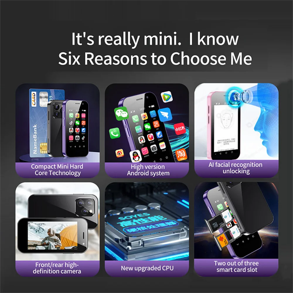 SOYES XS14 Pro Mini Smartphone 3.0Inch 4G LTE Quad Core 3GB+64GB ...