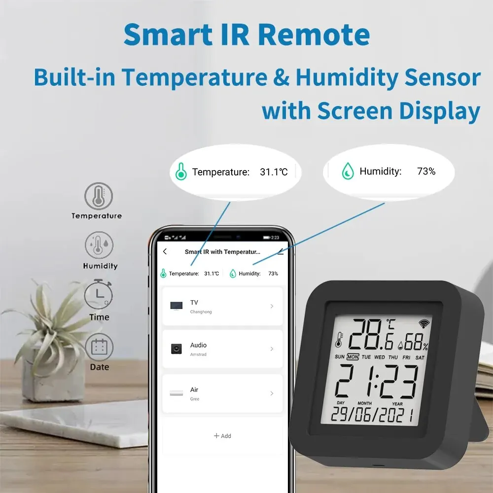 WiFi IR Remote With Temperature Humidity Sensor For Smart Home APP ...
