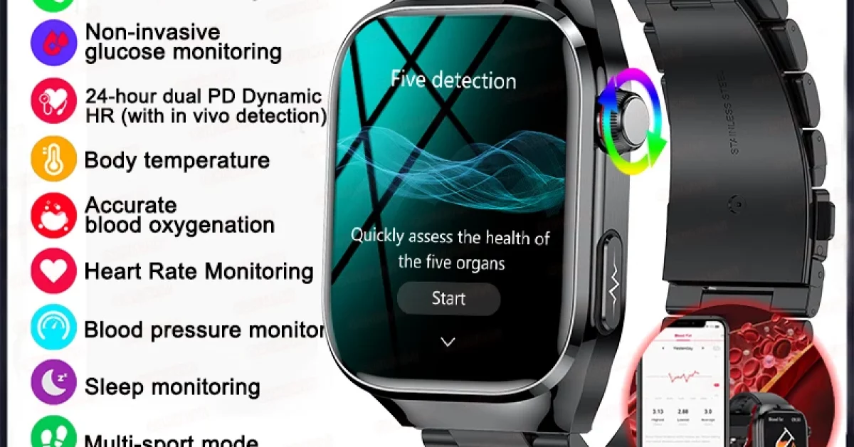 Medical Grade Health Smart Watch Man AMOLED ECG Physical Examination ...