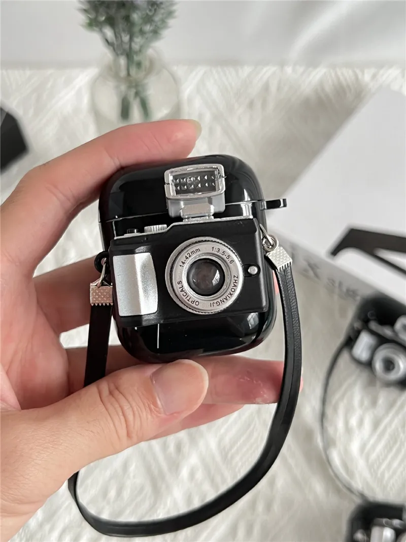 Camera Earphone Case with Strap for Apple Airpods 3 2 1 Pro Soft ...