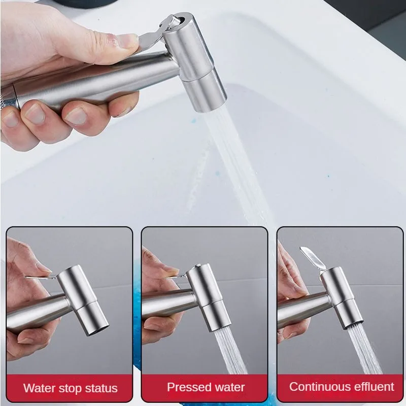 Handheld Bidet Sprayer Set 304 Stainless Steel Spray Gun Shower ...