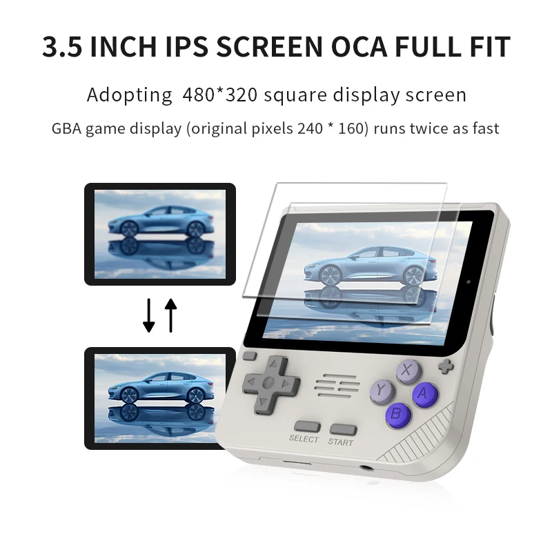 New POWKIDDY V10 Handheld Game Console 3.5 Inch 480*320 IPS OCA Full ...