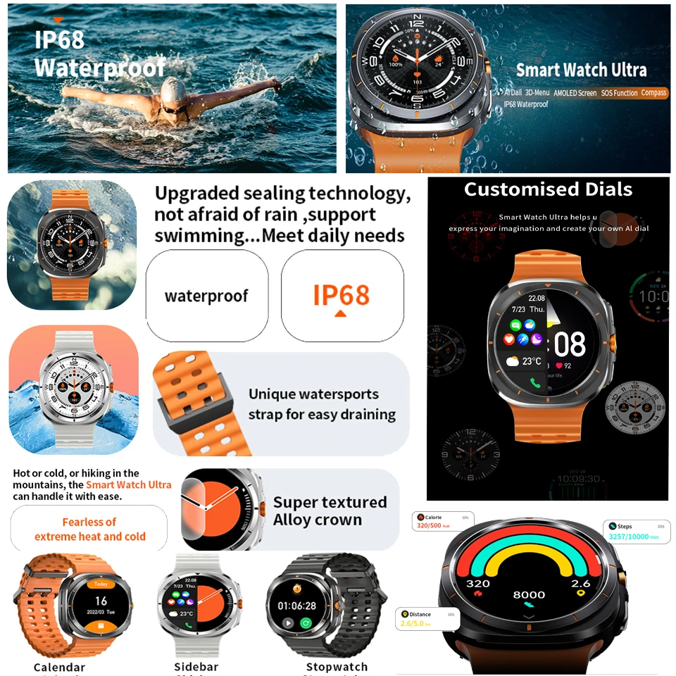 New For Samsung Galaxy Watch 7 Classic Smart Watch Men women Custom ...