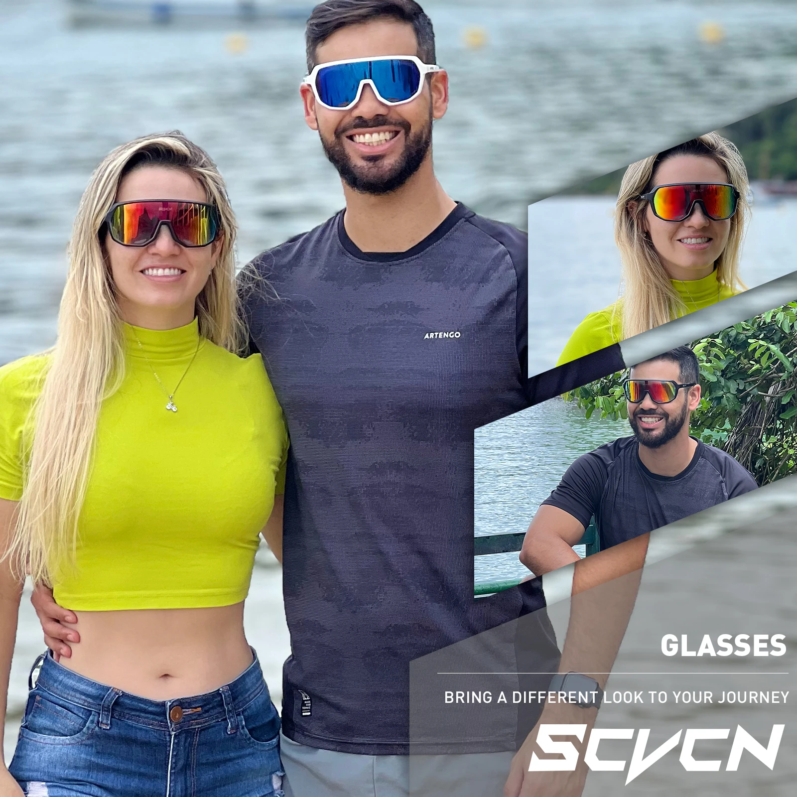 SCVCN Cycling Glasses UV400 Photochromic Sunglasses Men Sun Mountain ...