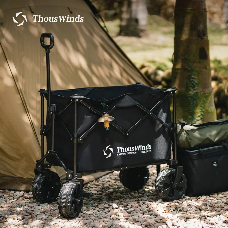 Thous Winds 190L Large Capacity Outdoor Wagon, Folding Carry Cart One ...