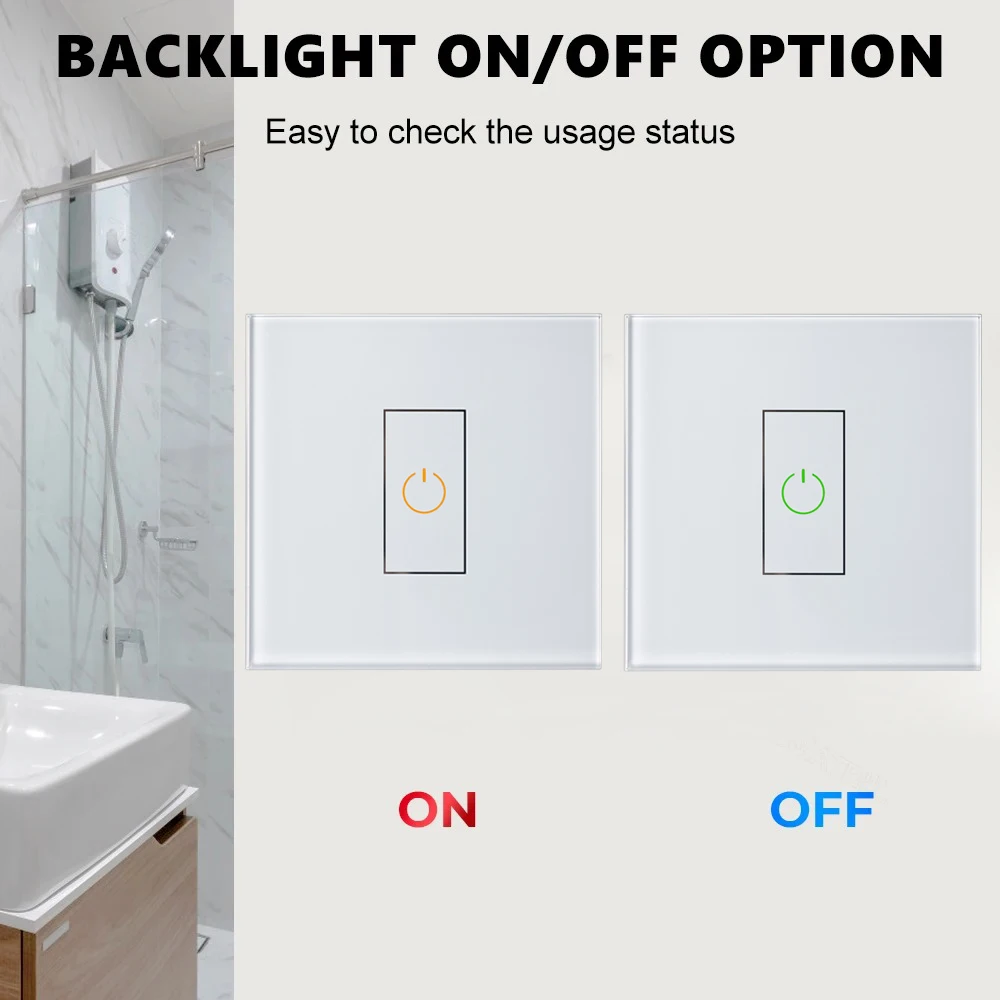 Tuya Smart WiFi 40A High Power Switch for Water Heater Boiler Air ...
