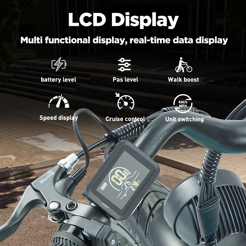 BURCHDA AZ26 1000W45KM/H 26 Inch Electric Bike 48V20AH Lithium Battery ...