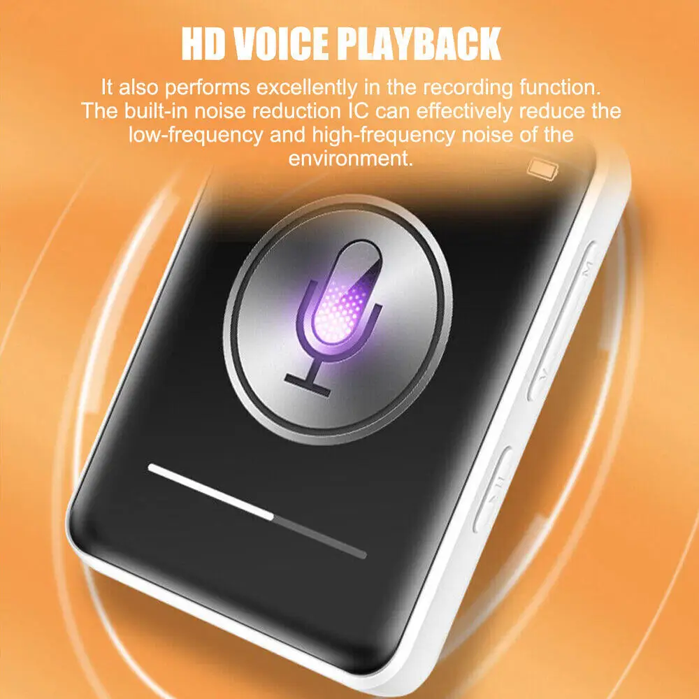 MP4 MP3 Player Bluetooth 5.0 Touch Screen Mini Walkman Student Sport ...