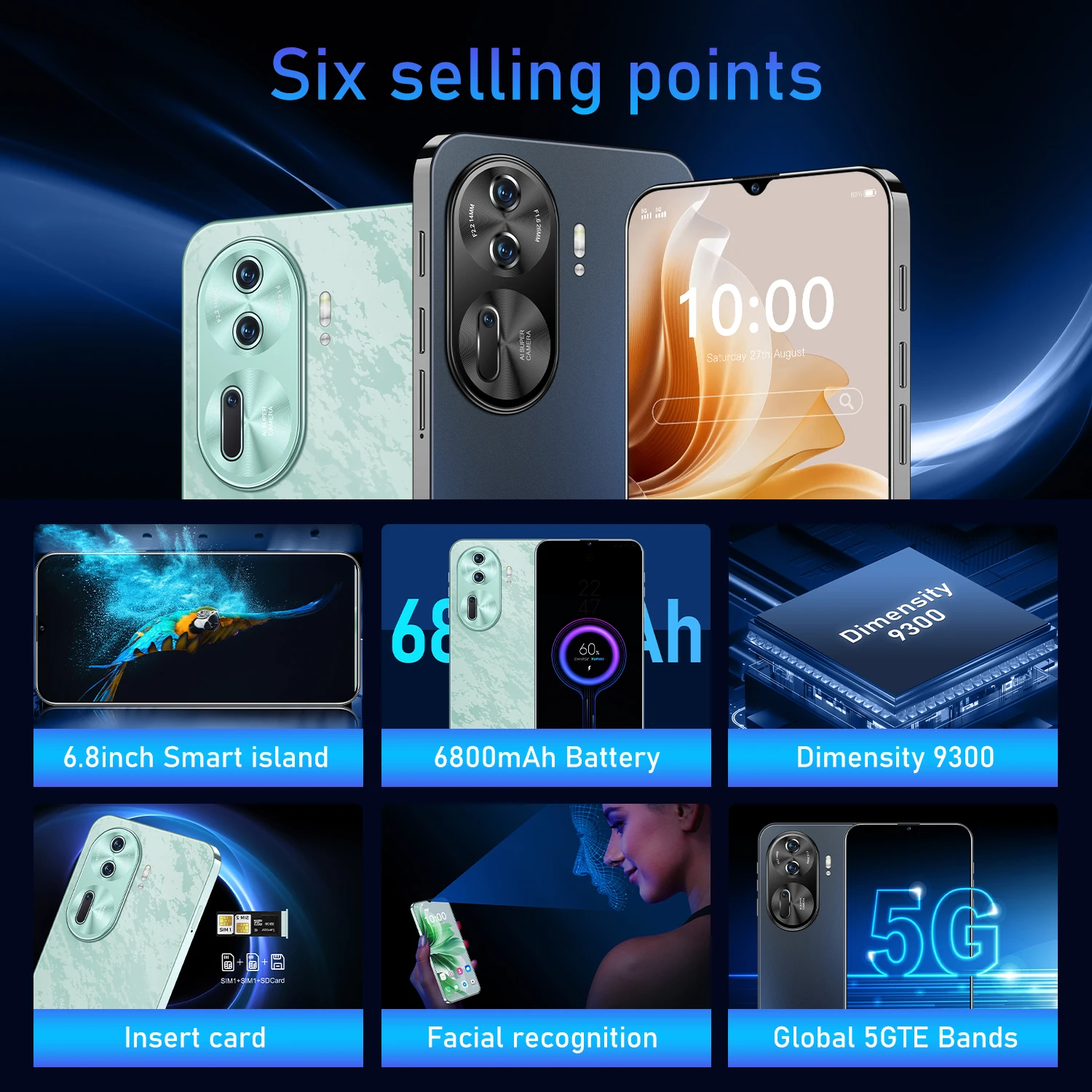 Reno11 Pro 2025 Smartphone 6.8 inch Full Screen 4G/5G Cell Phone 16TB ...