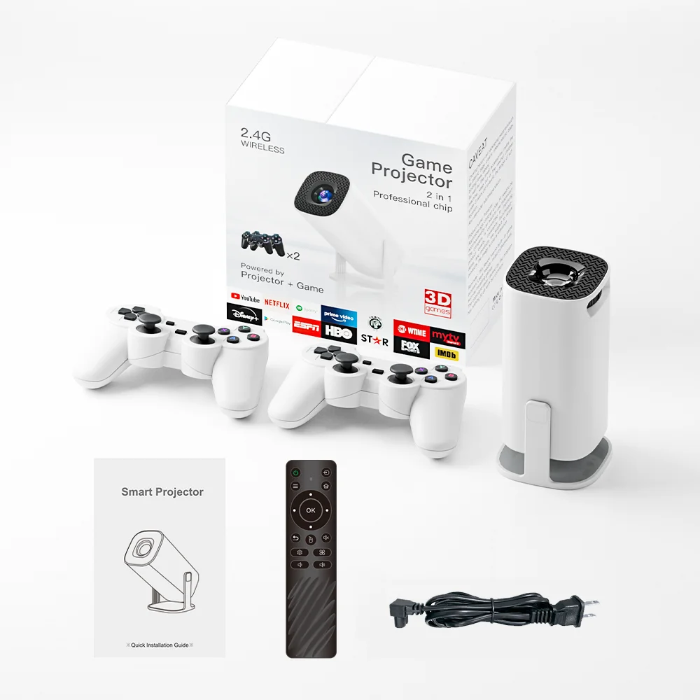 HONGTOP Android 11 Gaming Projector TF card 64GB Wireless Gaming ...