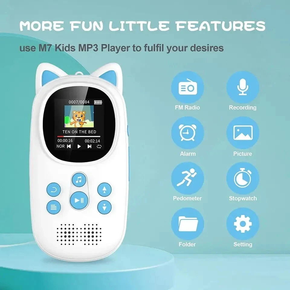 Newest Kitty Style Kids MP3 Player With Bluetooth 1.44inch Screen 32G ...