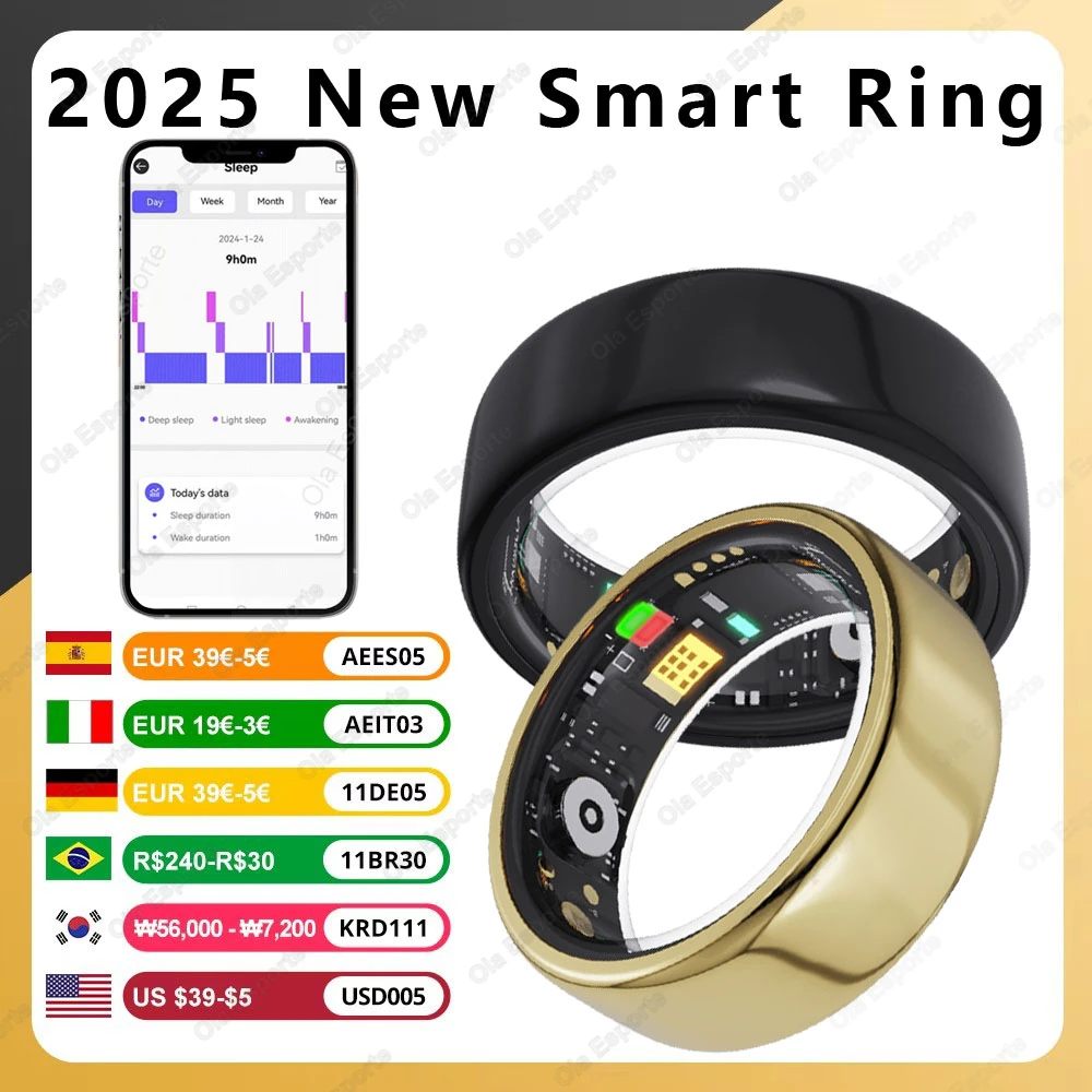 2024 New For Samsung Galaxy Ring Heart Rate Blood Oxygen Monitoring ...