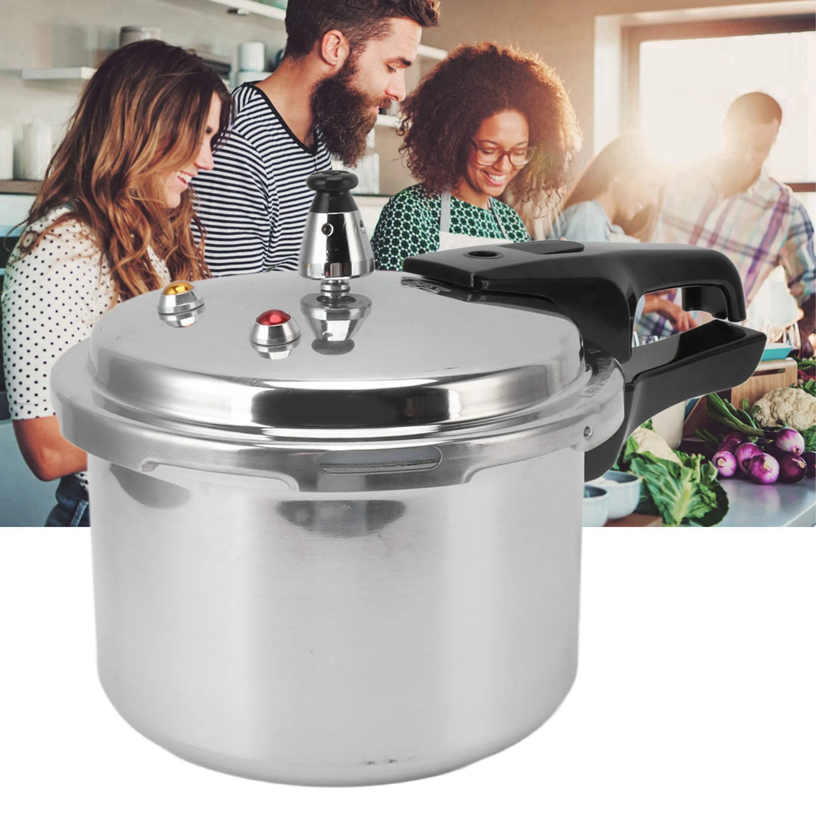 3 Liter Aluminium Alloy Pressure Cooker 18cm Bottom 3L Mini Pressure ...